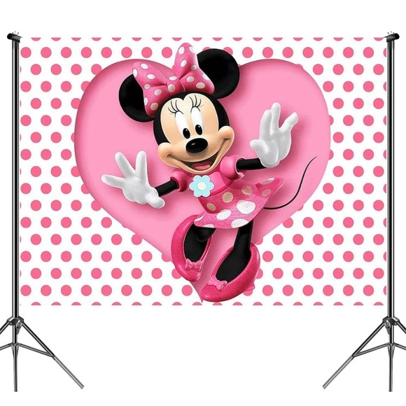 Other | Minnie Mouse Party Backdrop 5x3ft | Poshmark